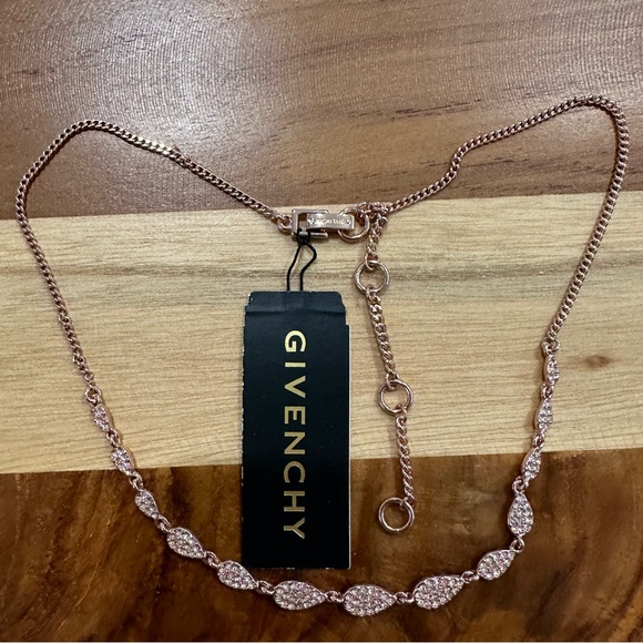 Givenchy | Jewelry | New Givenchy Necklace Rose Gold Pave Pear Bling ...